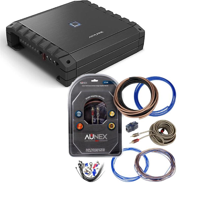 Alpine S2-A36F-Bundle: 4-Channel Class D Amplifier + Wiring Kit