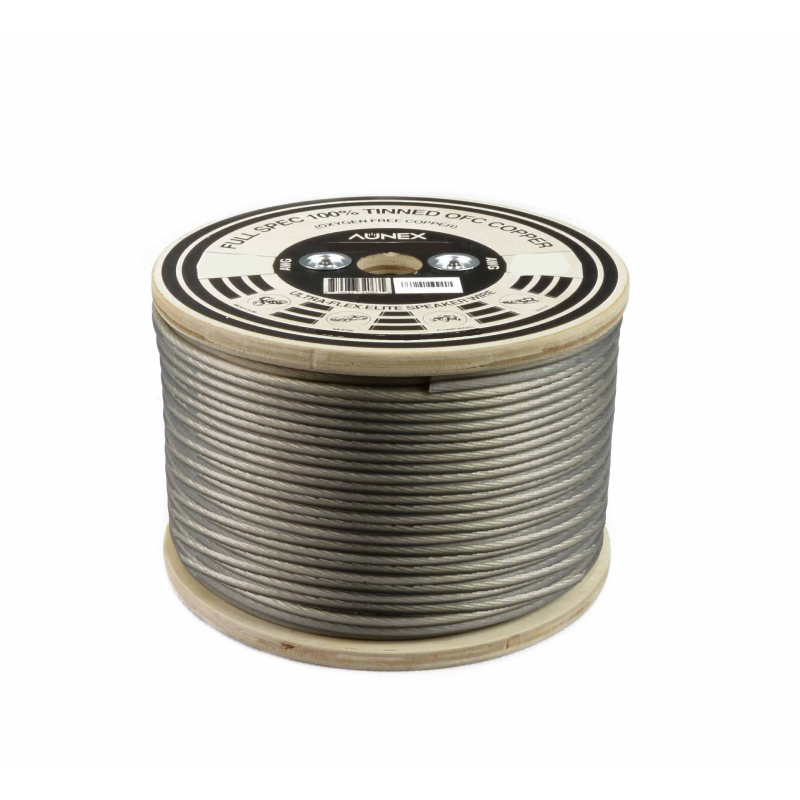 Aunex AE-4100S 100ft Full Spec 100% Tinned OFC Copper, 4 AWG, Ultra-Flex Elite Power & Ground ...