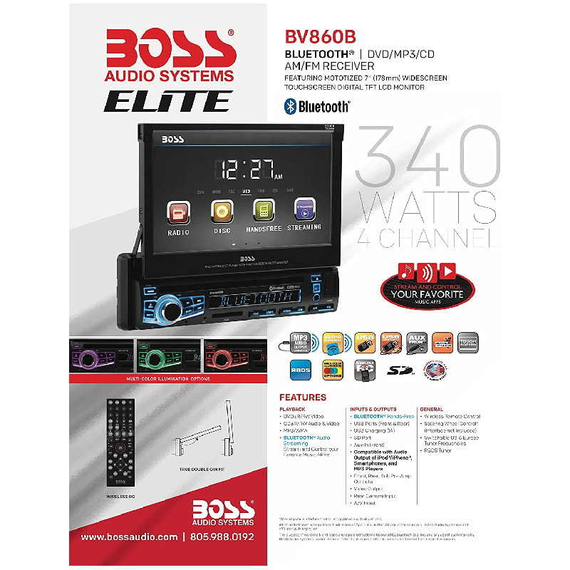 Boss Elite BV860B at Onlinecarstereo.com
