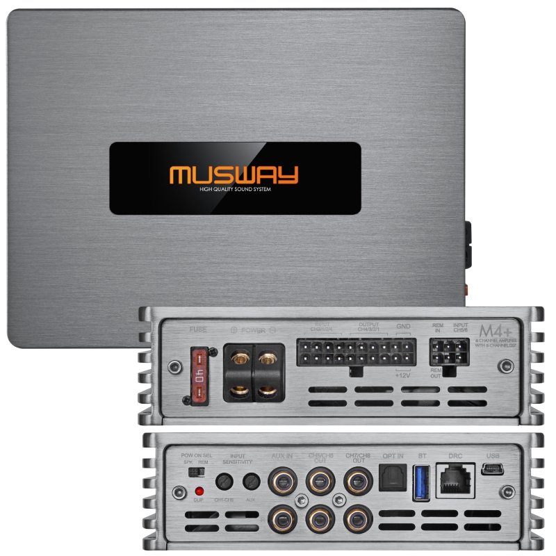 Musway M4+ 135W x 4 RMS @2 Ohms Class-D Amplifier with DSP